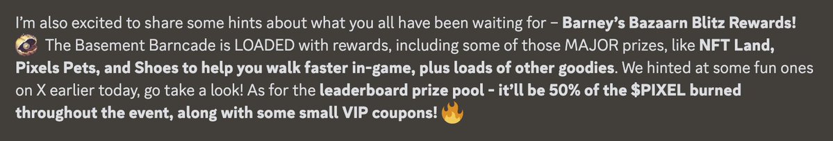 Pixels Online Increases Leaderboard Prize Pool by 50% After Barney's ...