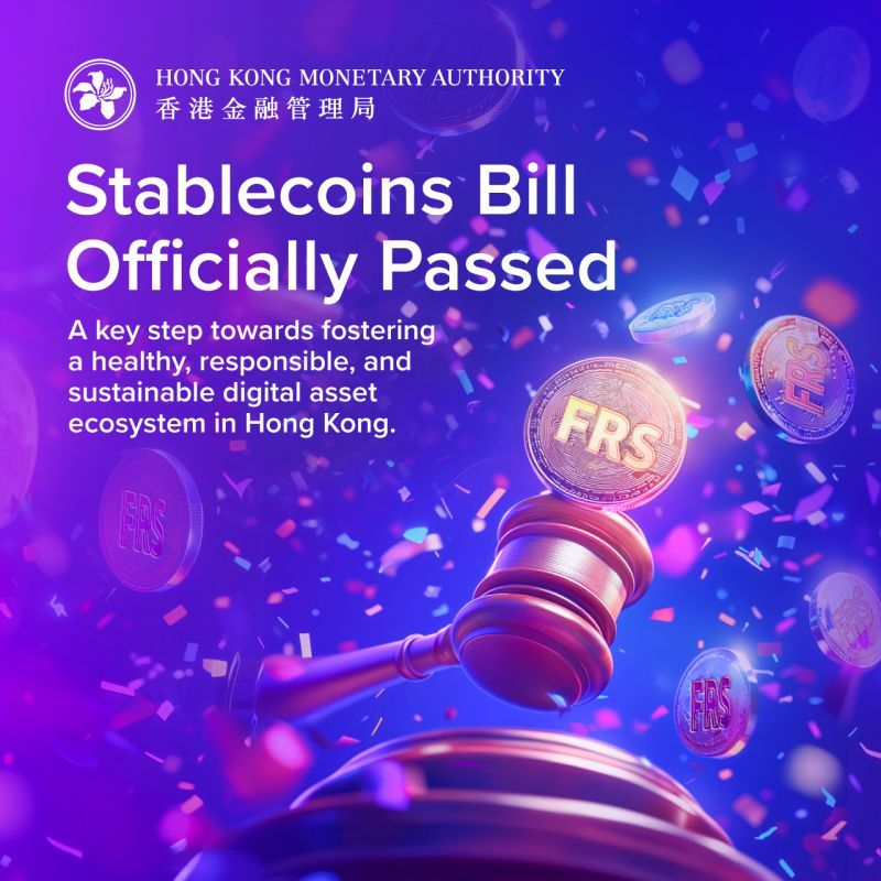 Hong Kong Passes Stablecoin Bill With HKMA Oversight, Six-Month Grace Period for Fiat-Backed ...
