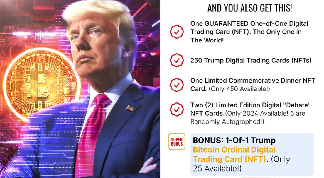 Donald Trump Launches Fourth NFT Collection at $99 Featuring Bitcoin ...